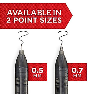 SHARPIE Rollerball Pen, Arrow Point (0.7mm) Pen for Bold Lines, Black Ink, 12 Count