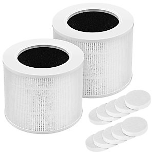 2-Pack Core Mini Filter Compatible with LEVOIT Core Mini Air Purifie-r, 3-in-1 H13 HEPA High-Efficiency Activated Carbon Pre-filter for LEVOIT Core Mini Replacement Filter, Core Mini