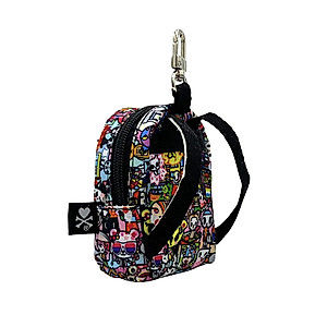 tokidoki Kawaii Micro Backpack Keyring, Black, Small