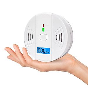 USBNOVEL Carbon Monoxide Detector,Battery Operated CO Monitor Alarm Detector with Sound Warning and Digital LCD Display for Home,Complies with UL2034 Certified (Batteries NOT Included)