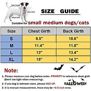 Dog Halloween Witch Dresses Costumes Puppy Skirts Apparel for Funny Pumpkin Head/Bat Party Dress Cosplay Halloween Costume for Small Medium Dogs Cats (Medium, Purple)