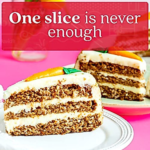 David's Cookies Layered Carrot Cake 10" - Pre-sliced 14 pcs. Fresh Gourmet Bakery Dessert With Rich Cream Cheese Frosting, Easter Food Gift Idea for Women, Men, Kids - Easter Snacks Cake for Delivery