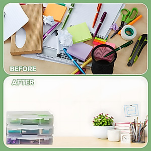 12" x 12" Scrapbook Paper Storage Case, Plastic Scrapbook Box, Clear Scrapbooking Organizers and Storage, Scrapbook Containers to Organize Scrapbook Paper, Art and Craft Supplies, 1 Pack