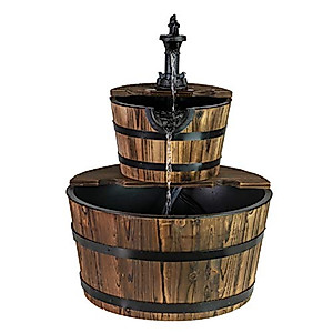Sun-Ray 412001 Two Tiered Country Fountain, Brown