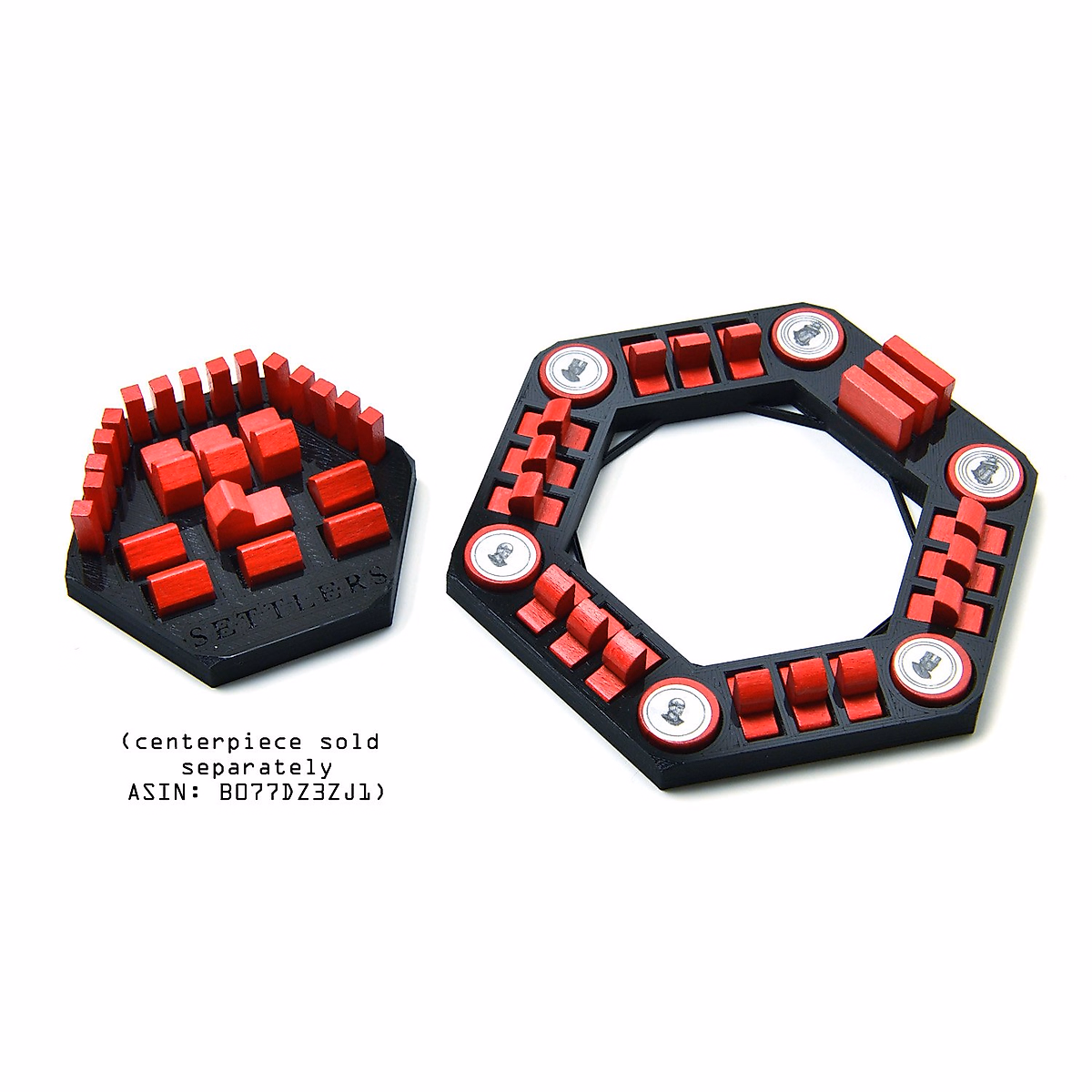 Settlers Game Piece Holder/Organizer for Cities & Knights and Seafarers Expansions (Set of 6)