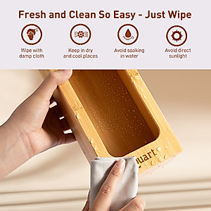 Delamu Ziplock Bag Organizer - 5 Separate Plastic Bag Organizers for Kitchen Drawer - Foil and Plastic Wrap Dispenser with Cutter 12" Roll, Baggie Organizer for Gallon, Quart, Snack, Sandwich Bags