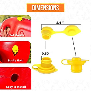KP KOOL Products Fuel Gas Can Vent Plugs - Fuel Gas Tank Vent Caps - Gas Can Replacement Vent Plug - Vent Plugs Made to Fit Most of The Gas Cans and Jugs -Pack of 20