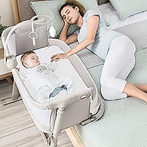 Mecc ecoh Rectangle Baby Bassinet Mattress, 100% Breathable Cover, 2" Thick, Fit for Baby Delight/KoolerThings/ANGELBLISS/YADAQE/Jimglo/BCOL/BabyBond/MMBABY/Mika Micky Bedside Sleeper, 33"x20"