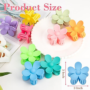 Flower Hair Clips for Women - 9 PCS Matte Claw Clips With Strong Hold for Thick and Thin Hair - Non Slip, 9 Styles
