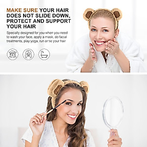 WXJ13 Bear Ears Headband Set - Party Headwear for Women, Children's Gifts, Hair Hoops for Cosplay, Costume Shows, Themes (Brown)