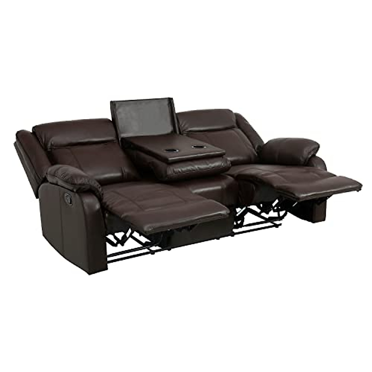 Lexicon Tuers Manual Double Reclining Sofa, Brown