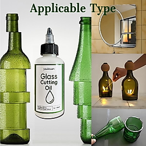 youkzuan Glass Cutting Oil, 4 oz Suitable to All Glass Cutting Tools, Glass Cutter Oil for Stained Glass, Glass Bottles, Tile Cutter, Mosaic, and Mirrors