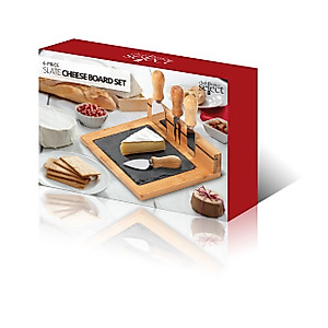 Chef's Basics Select Slate Cheese Board, 6 Piece Set, Multicolor