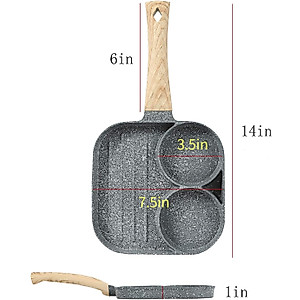 Nonstick Pan Steak Fried Egg Sausage Frying Pan Mini Pancake Pan Cast iron skillet Omelette Pan Frying Pot (Frying pan)
