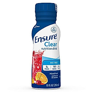 Ensure Clear Mixed Fruit Nutrition Drink, Fat Free, 12 Pack