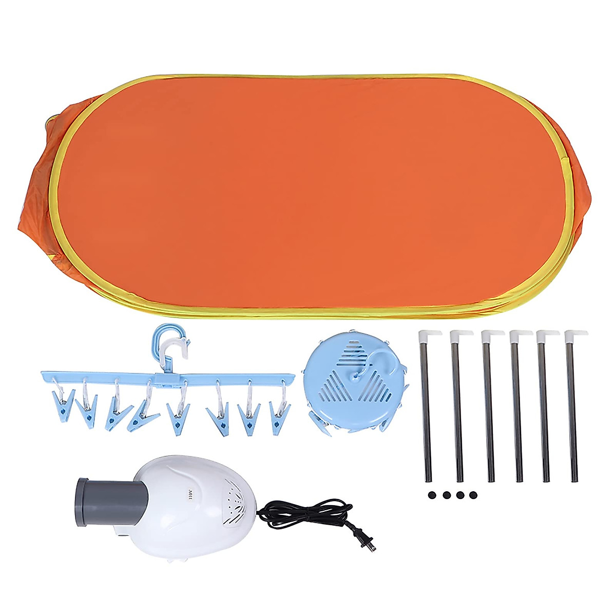 Portable Dryer, 110V 750W Foldable 3-Tier Electric Dryer Machine Portable Electric Clothes Drying Rack Mini Clothes Dryer Machine for Apartments Laundry