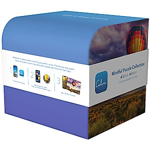 Calm App, 7-Pack Daily Mindful Puzzle Collection 300-Piece 500-Piece for Relaxation & Stress Relief with Subscription, for Adults & Kids Ages 8 and up