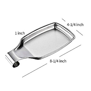 Jolitac Spoon Rest for Stove Top Stainless Steel Utensils Holder Turner Spatula Organizer Storage Soup Spoon Rests Kitchen Tool