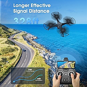 ATTOP Drone with Camera for Adults/Kids/Beginners - W10 1080P 120° FPV Live Video Drone, Beginner Friendly with 1 Key Fly/Land/Return, 360° Flip, APP/Remote/Voice/Gesture/Gravity Control, Camera Drone for Kids 8-12, No FAA License Required,, Gift Ideas, C