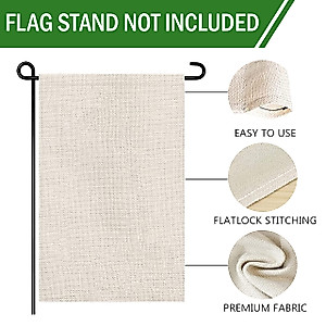 Furiaz Welcome St. Patrick's Day Small Decorative Garden Flag, Shamrock Clover Lucky Yard Outside Decorations, Irish Farmhouse Luck Burlap Outdoor Home Decor Double Sided 12 x 18