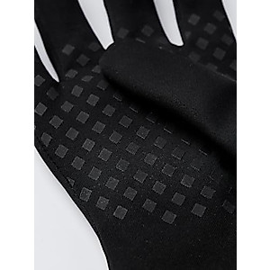 Hestra Infinium Stretch 5-Finger Glove Liner I Machine Washable, Touch Screen Compatible Liner for Added Warmth - Black - 8