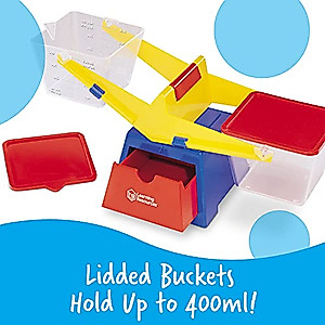 Learning Resources Primary Bucket Balance Teaching Scale - 1 Piece, Ages 3+, Math for Preschoolers, Classroom Balance Scale, Balance Scale for Kids, Science for Kids,Back to School Supplies