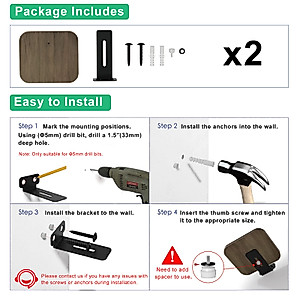 Maozhren Universal Soundbar Wall Mount Floating Shelves for Samsung, Polk Audio, Sonos Arc, JBL, Bose, Sony, Vizio, LG, TCL, Roku, Onn, Philips, Yamaha Soundbar Wall Mount Bracket, with Hardware Kit