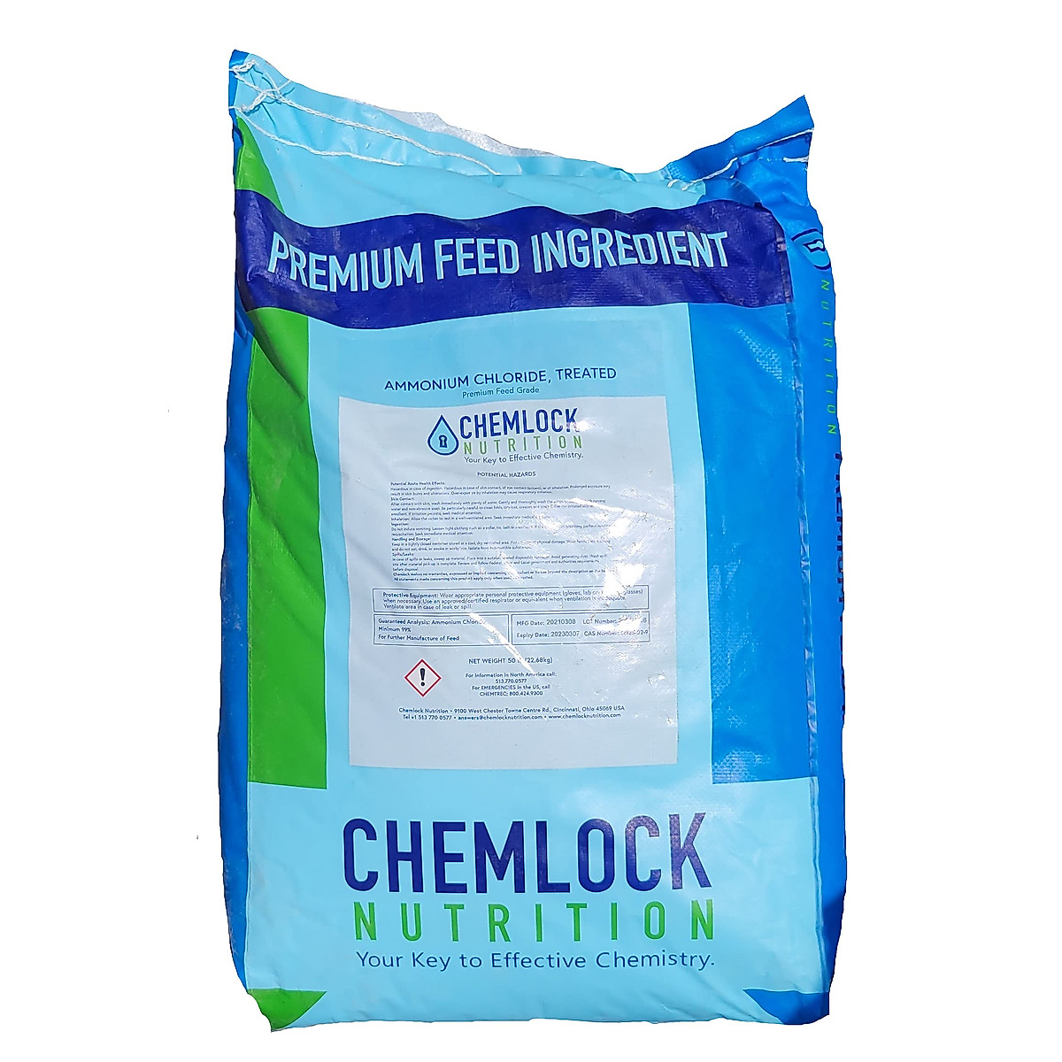 99-Percent Ammonium Chloride | 50 lbs | Multiple Uses | Highly Effective for Veterinary, Pyrotechnics, Wood Burning, and Laboratories (50 lb)