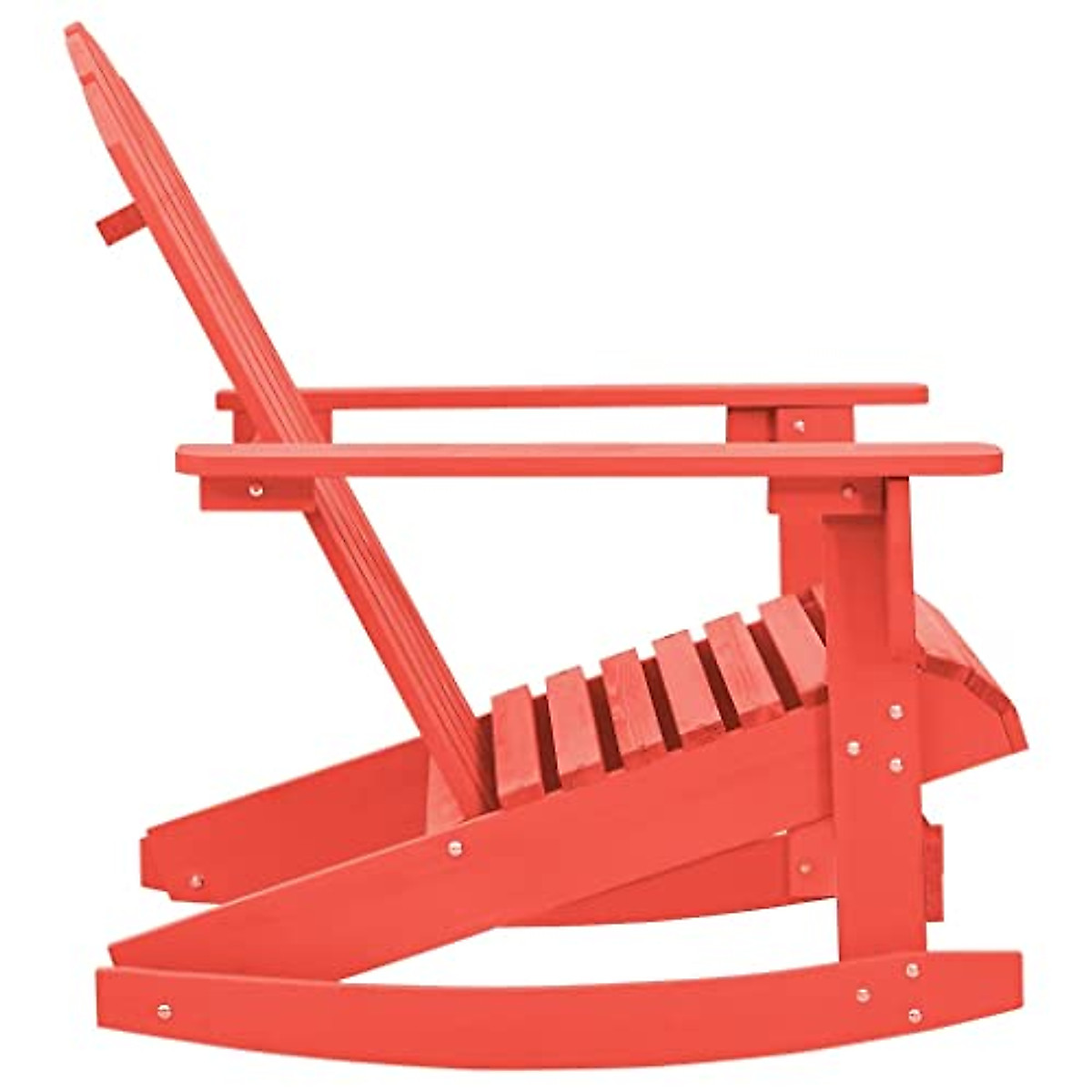 RMPOOML Outdoor Rocking Chair, Patio Rocking Chair, Deck Rocking Adirondack Chair Solid fir red. for Patio, Deck, Yard, Lawn and Garden