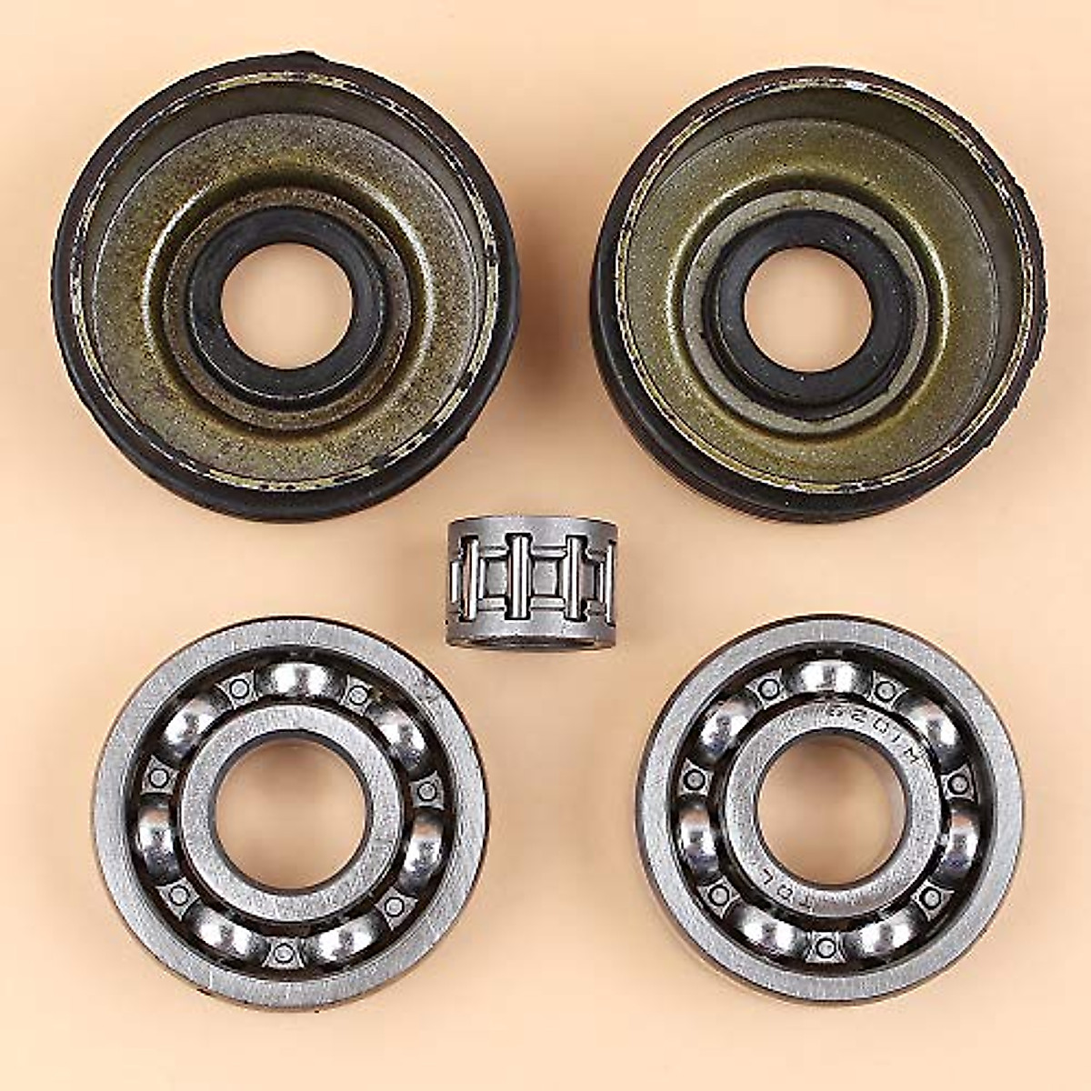 Corolado Spare Parts, Crankshaft Crank Ball Bearing Oil Seal Kit for Husqvarna 240 236 235 142 141 136 137 36 41 Chainsaw Parts