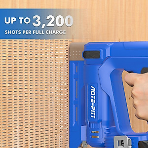 AOTE-PITT 20V Cordless Brad Nailer Drive 5/8'' Nails, 2 in 1 Staple Gun Nail Gun Battery Powered, 2.0Ah Electric Stapler 3/8" Crown Include Battery and Charger, Ideal for Upholstery, Woodworking