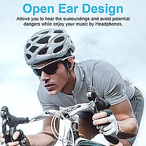 SLuB Bone Conduction Headphones,Bluetooth 5.0 Open-Ear Wireless Earphones,High Sound Quality,Ultra-Lightweight,Waterproof and Sweatproof Sports Headset(Blue)