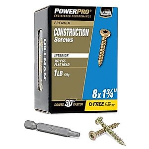 Power Pro Premium Interior Construction Screws (#8 x 1-3/4") - 1lb Box