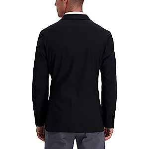 Haggar Men's Smart Wash Performance Blazer & Jackets, Black, 48-50-L