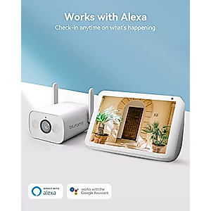 blurams Security Camera Outdoor, 3MP Outdoor Camera w/Color Night Vision, Two-Way Audio, IP66 Weatherproof and Spotlight Siren Alarm, Compatible with Alexa&Google Assistant