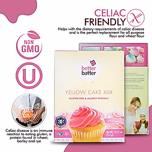 Better Batter Cake Mix Gluten Free Yellow -- 18.25 oz by Better Batter