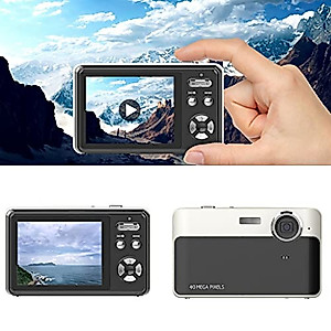 Digital Camera, 1080P FHD Mini Video Camera, 40MP LCD Screen Rechargeable Pocket Camera with 3X Digital Zoom Vlogging Camera for Adult,Beginners, for Summer Travel, Record Beautiful Moments