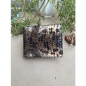 Genuine Original Crocodile Alligator Leather Skin Bifold Wallet for Men