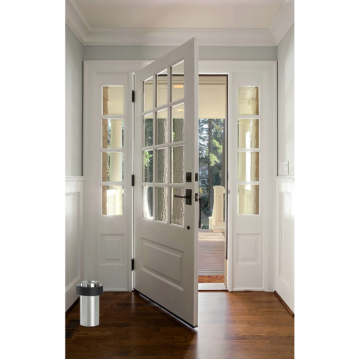 Door Stopper Cylindrical Floor Door Stop Stainless Steel Door Stoppers with Rubber Heavy Duty Tall Doorstop 3.1"