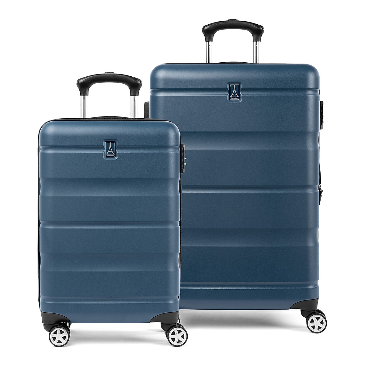 Travelpro Runway 2 Piece Luggage Set, Carry-on & Convertible Medium to Large 28-Inch Check-in Hardside Expandable Luggage, 8 Spinner Wheels, TSA Lock, Hardshell Suitcase, Teal Blue