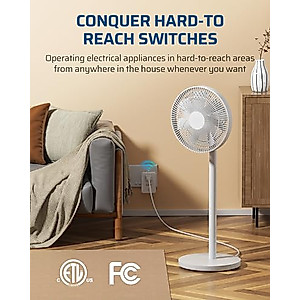 DEWENWILS Indoor Remote Control Outlet, Expandable Remote Light Switch Kit, Wireless On Off Power Switch, 100ft RF Range, Compact Design, White