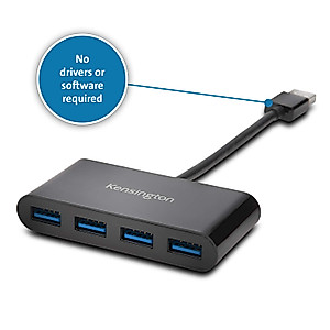 Kensington K39121WW UH4000 USB 3.0 4-Port Hub