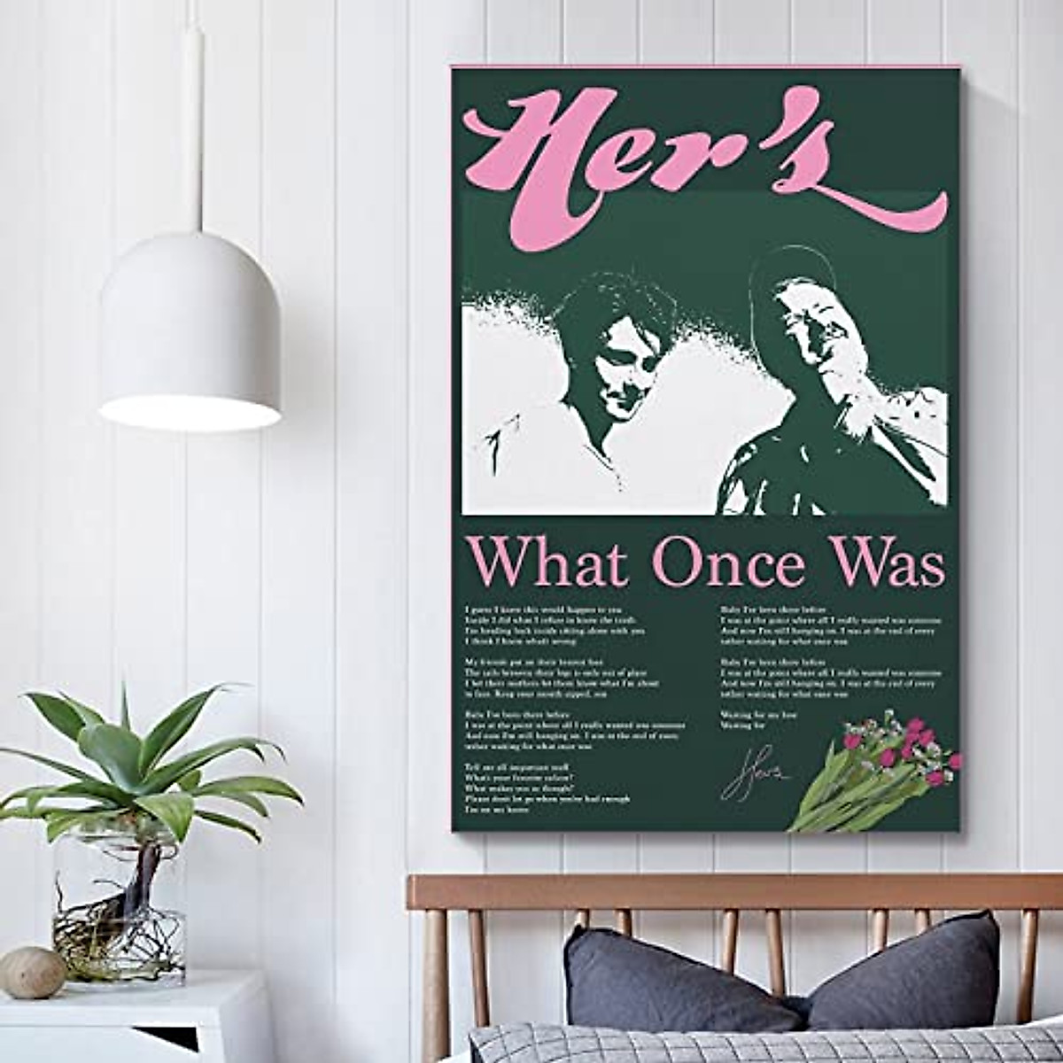 NJYXART Her's Poster Rock Band Poster Music Poster Poster Decorative Painting Canvas Wall Posters and Art Picture Print Modern Family Bedroom Decor Posters 12x18inch(30x45cm)