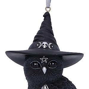 Nemesis Now Cult Cuties Owlocen Resin 12cm Black Scarily Adorable Witch Cat, Bewitching Cast in Finest Resin, Hand-Painted