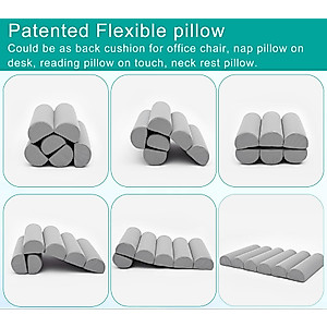 Lumbar Support Pillow for Office Chair,Computer/Desk Chair/Couch,Back Support Pillow Adjustable,Breathable Mesh Cover,Patented 6-fold semicircular Back Cushion Hanging on Office Chair,Medium Soft