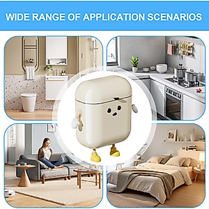 Buhyujkm Wall Mounted Trash Can, Under Counter Garbage Bin, Recycling Waste Basket with Lid, Home Trash Can with Lid, Office Trash Bin, Bathroom Trash Can, Bedroom Waste Basket, Living Room Trash Bin