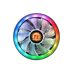 Thermaltake UX100 5V Motherboard ARGB Sync 16.8 Million Colors 15 Addressable LED Intel/AM5/AMD Universal Socket (LGA 1200) Hydraulic Bearing 65W CPU Cooler CL-P064-AL12SW-A