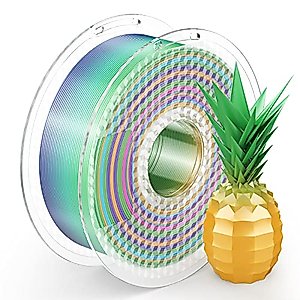 ENTINA 3D PLA Filament Multi Color Rainbow, 1kg 2.2lbs 1.75mm Dimensional Accuracy +/- 0.02mm, Color Change 3D Printing Filament for X40 3D Printers