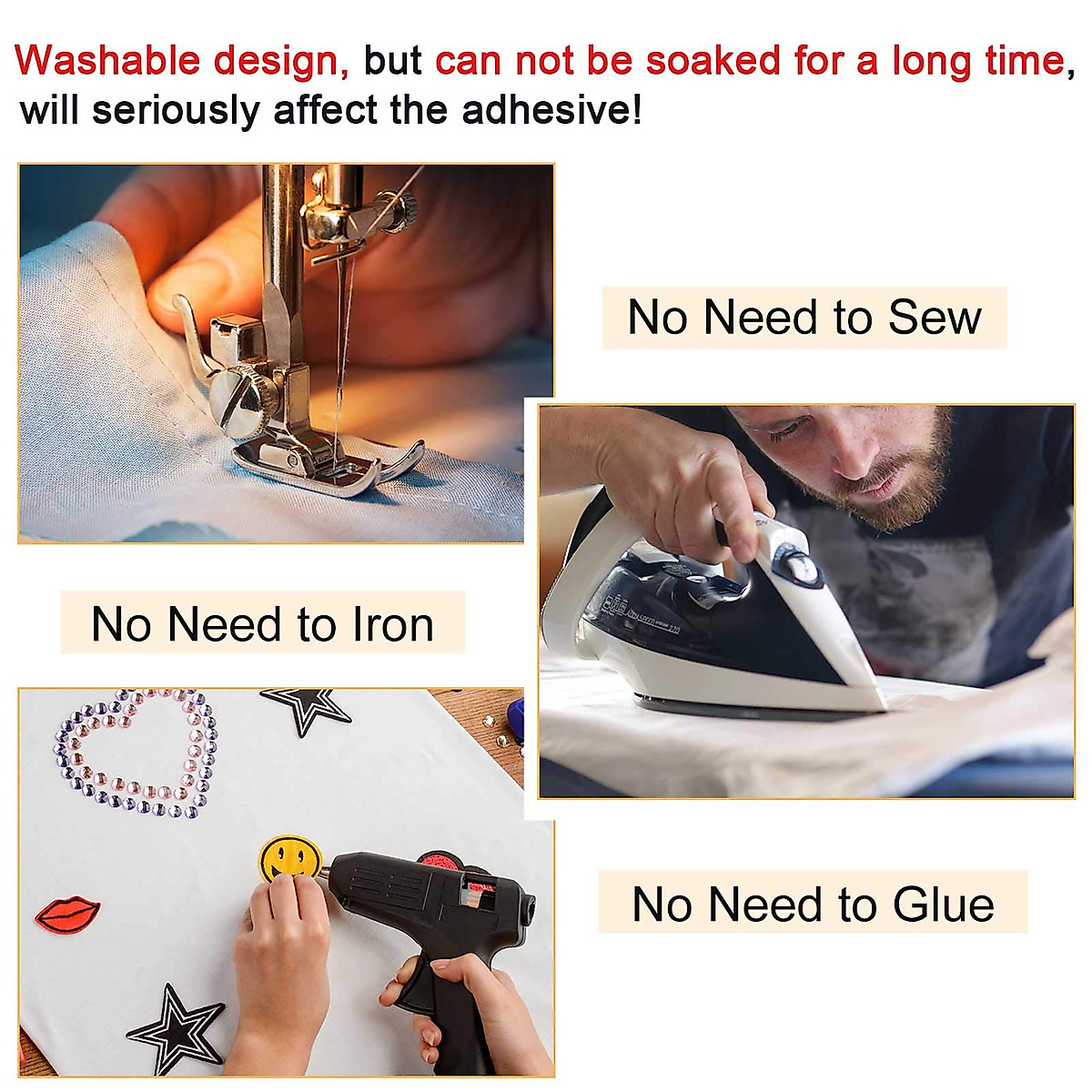 Outus Sticky Fabric Tape Double-Sided Tape Adhesive Cloth Tape Press-on Tape, No Sewing, Gluing, or Ironing, Alterations and Hemming Tool (1 Piece,1/2 Inch x 164 Feet)