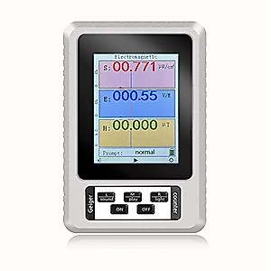 Handheld EMF Meter High Accuracy Digital Display Electromagnetic Field Radiation Detector Nuclear Dose Counter for Industry(White)